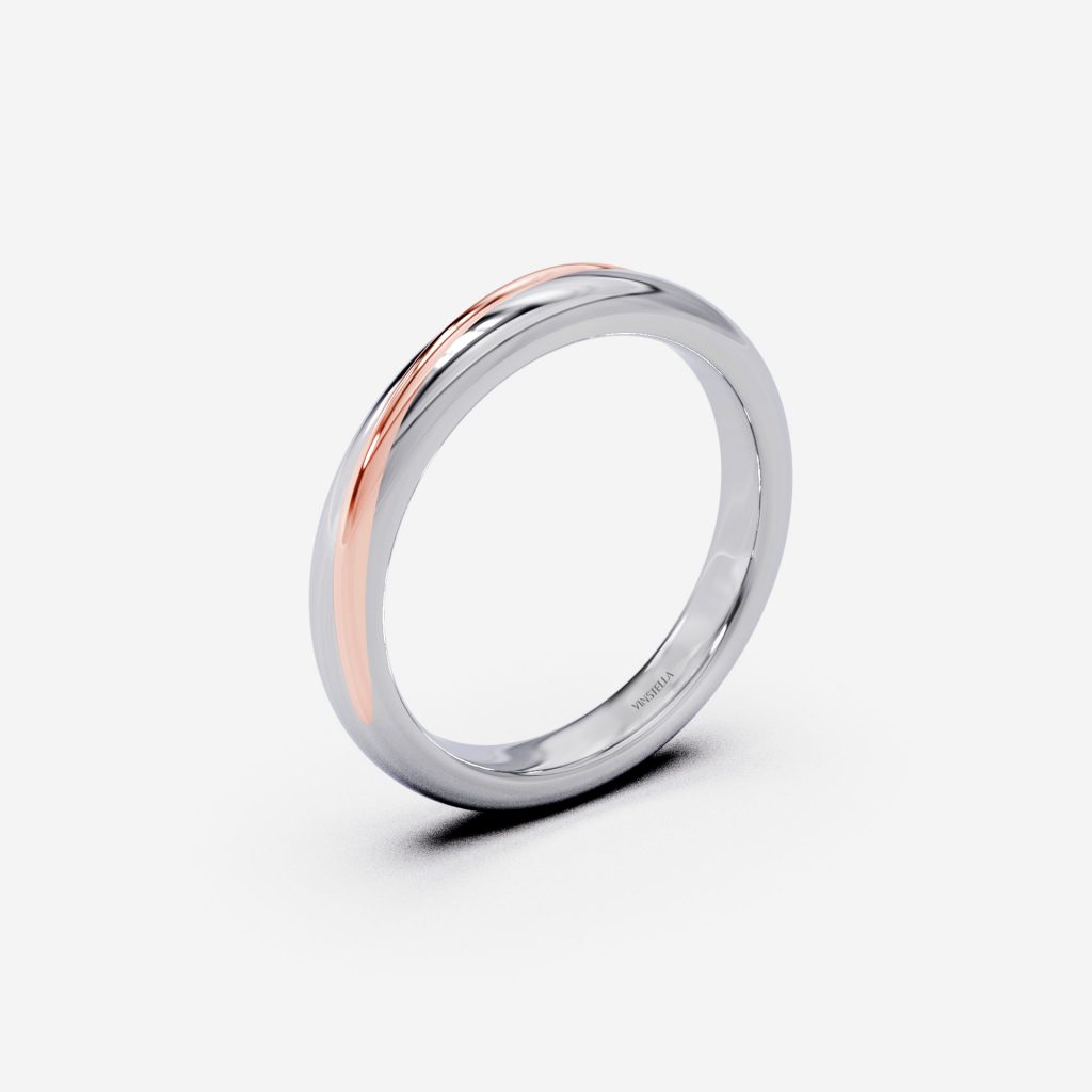 Simple Love Dual Colour Couple Ring - Vinstella Jewellery