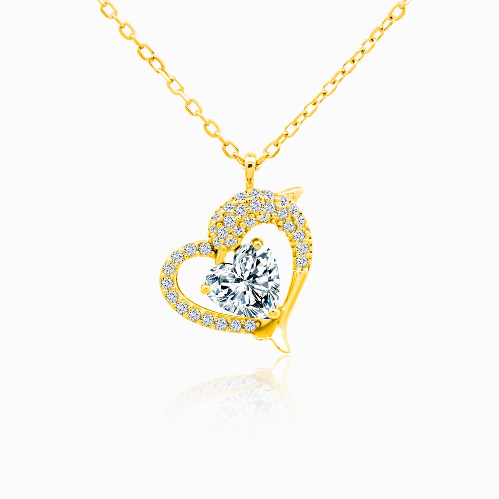 Heart Dive Pendant - Vinstella Jewellery